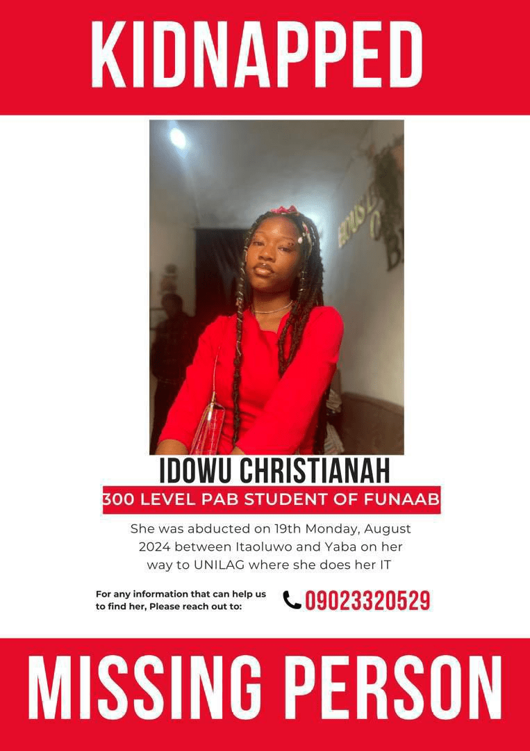 Kidnapped By 'Friend'& Ransom Collected. Sad Story Of How Idowu Christianah Was Allegedly ...